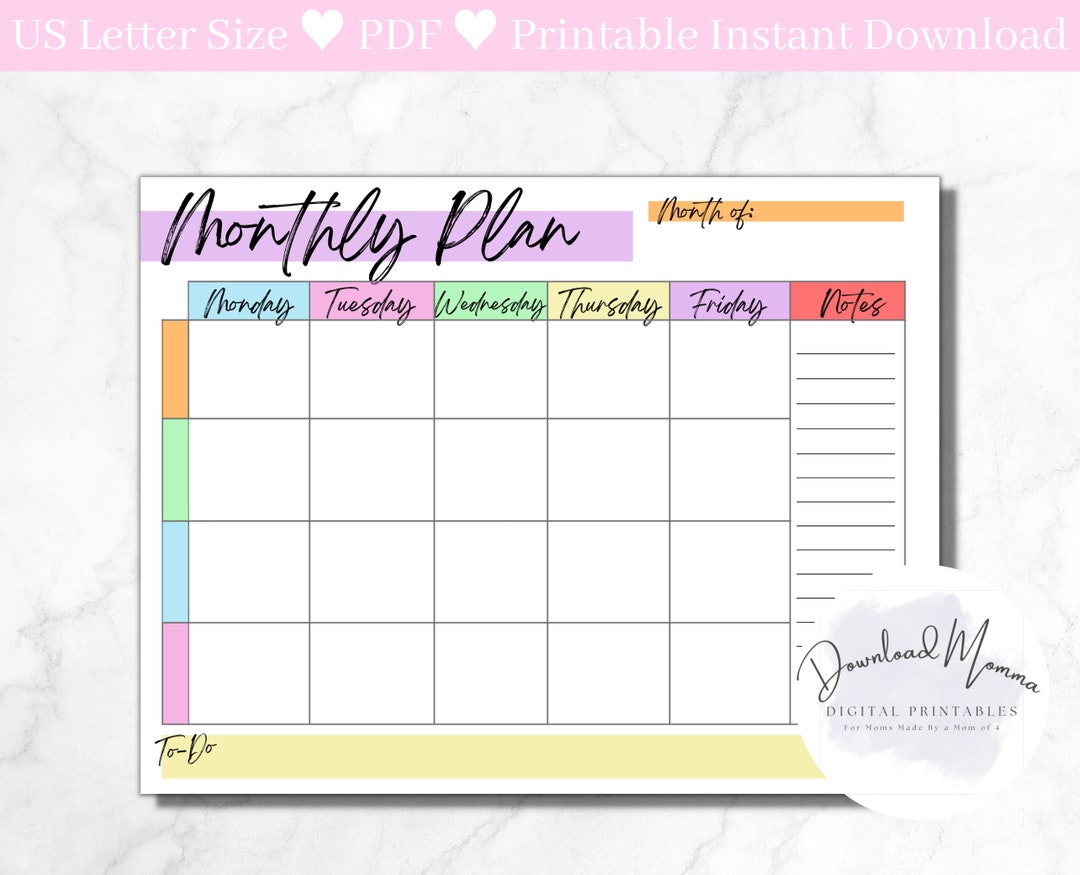 Homeschool Monthly Schedule Printable, Homeschool Binder, Homeschool ...