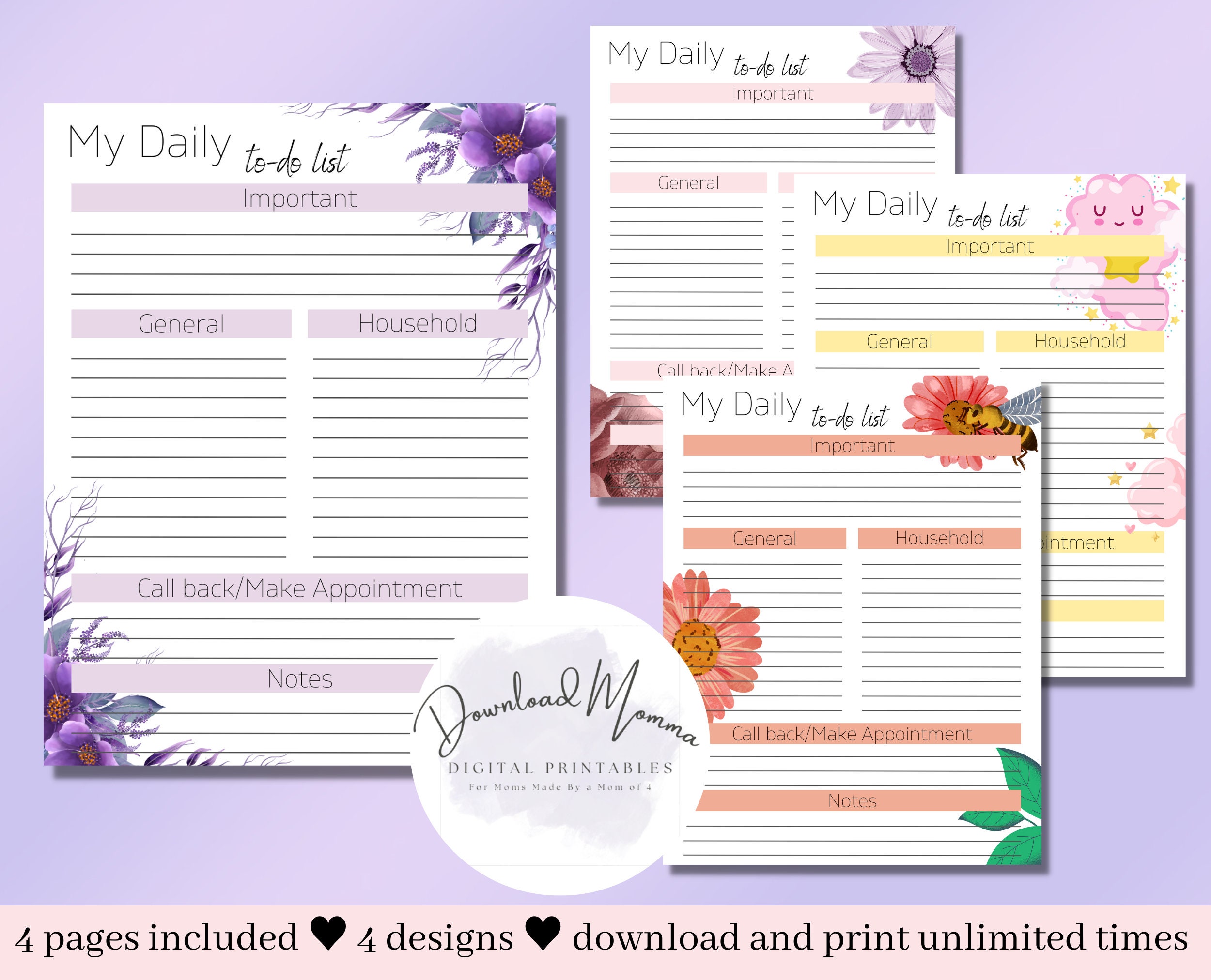 Daily to Do List Printable Daily to Do List PDF to Do List - Etsy