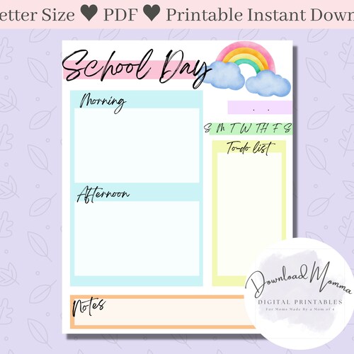 Homeschool Planner Printable PDF Instant Digital Download - Etsy