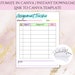 Editable Assignment Tracker Template, Homeschool Daily Assignment ...