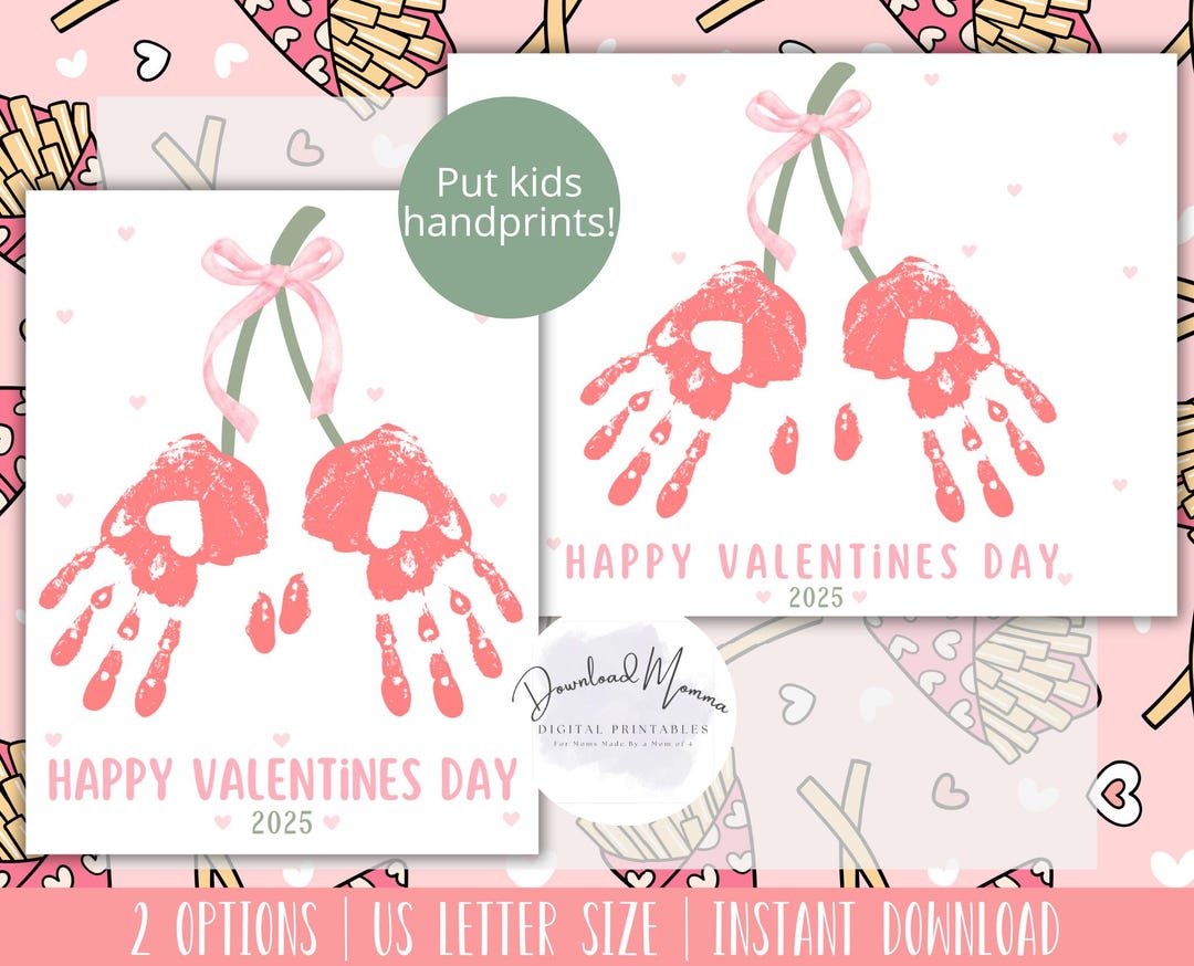 Valentines Day Handprint Craft Valentines Printables Valentines ...