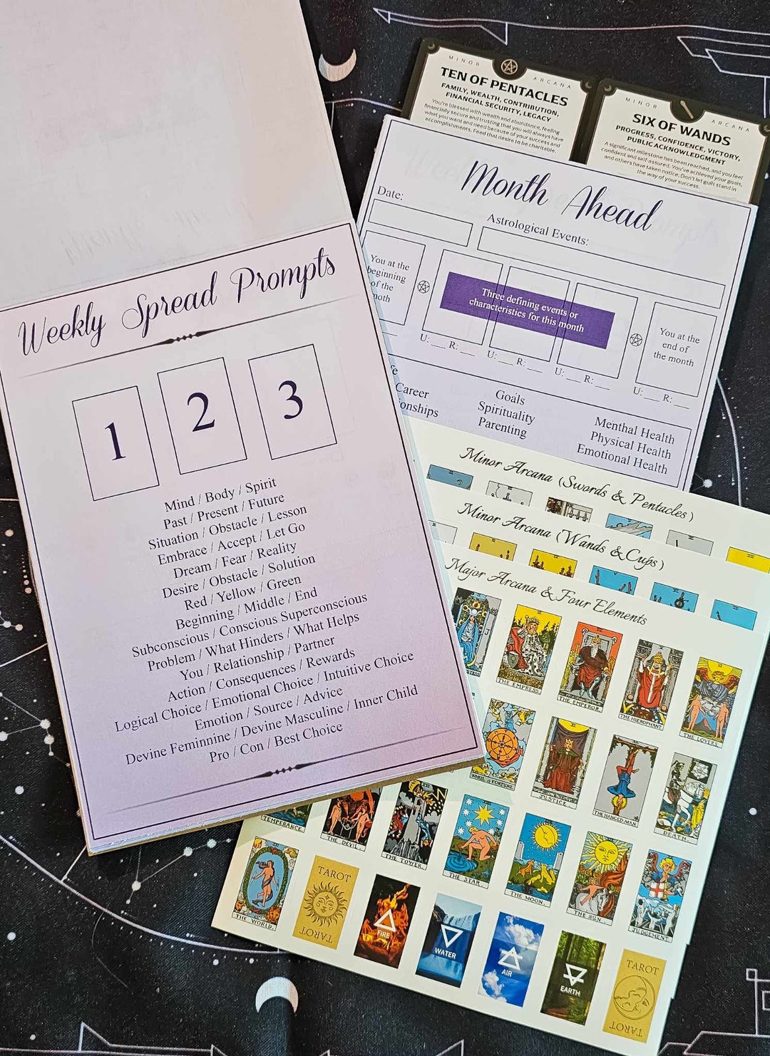 Monthly Tarot Worksheets - Etsy