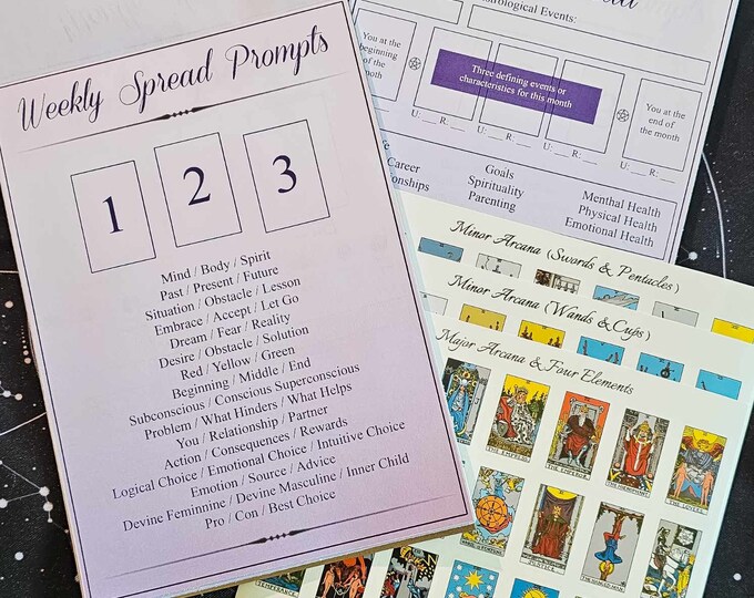 Monthly Tarot Worksheets - Etsy