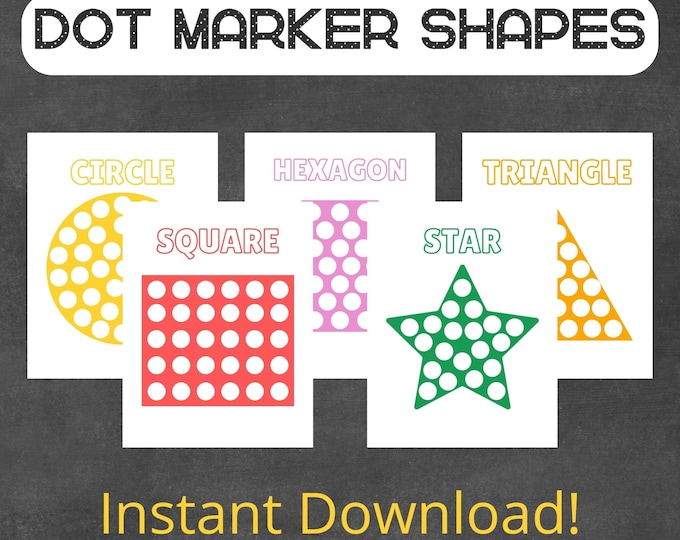 Shapes Preschool Printable Worksheets. Montessori Do a Dot Toddler ...