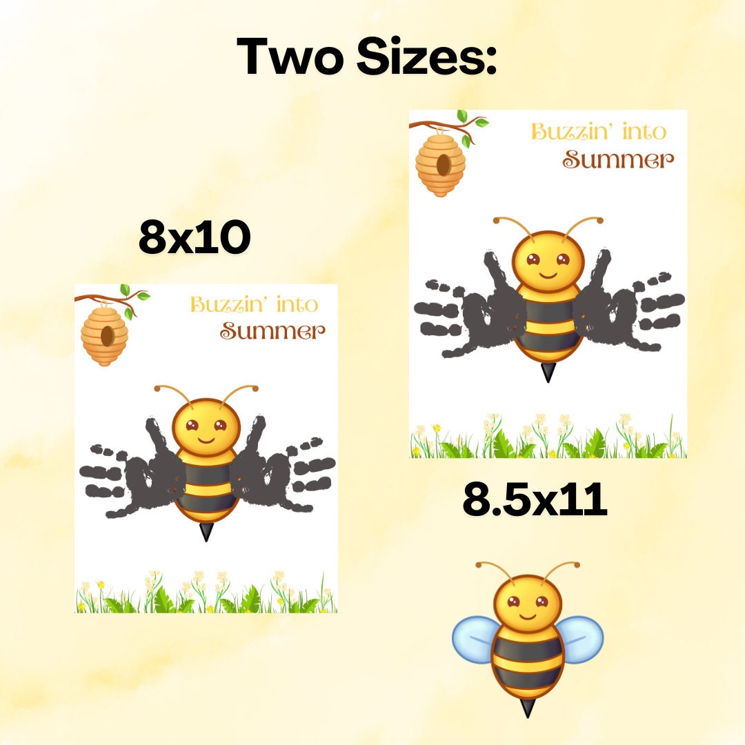 Summer Handprint Footprint Craft, Kids Keepsakes, Printable Handprint ...