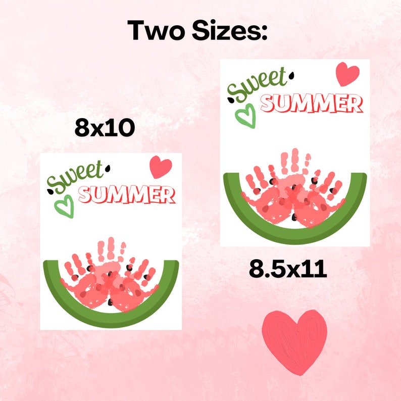 Summer Handprint Footprint Craft, Kids Keepsakes, Printable Handprint ...