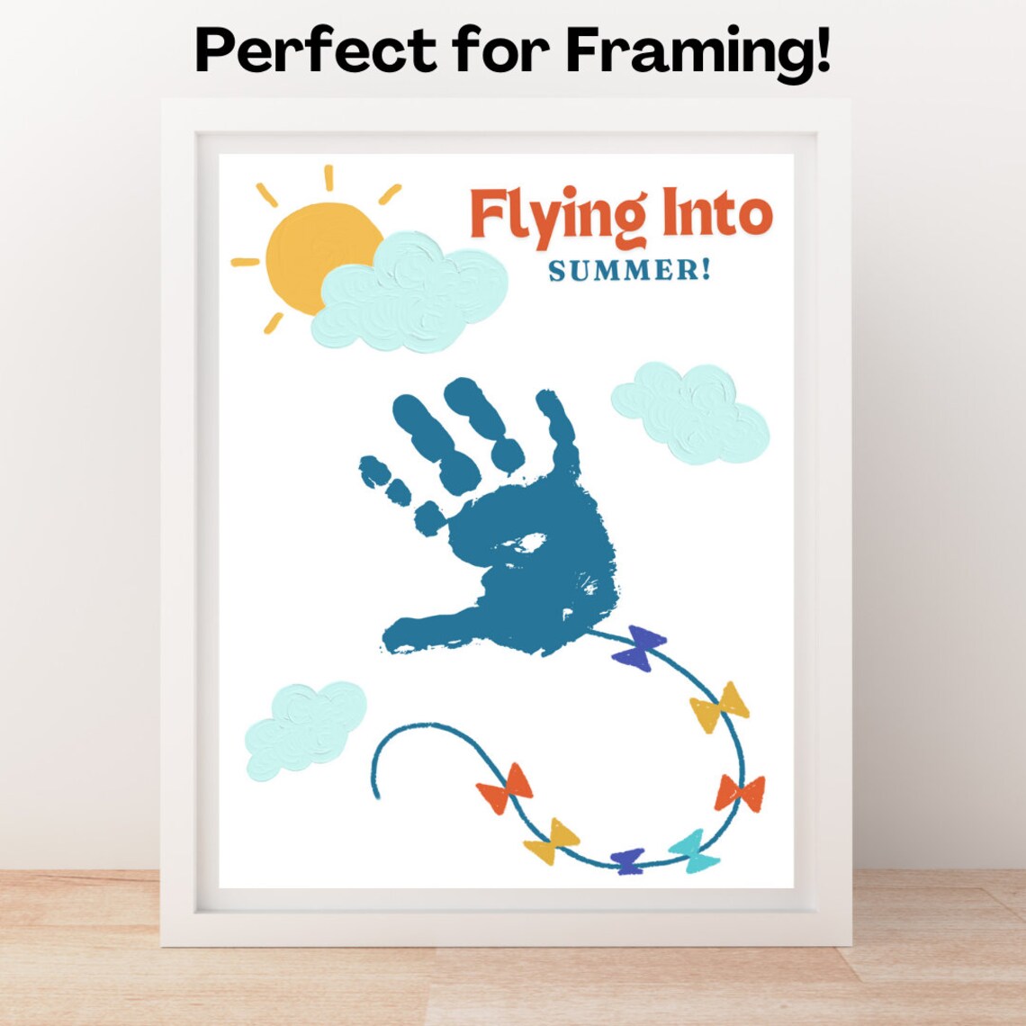 Summer Handprint Footprint Craft, Kids Keepsakes, Printable Handprint ...