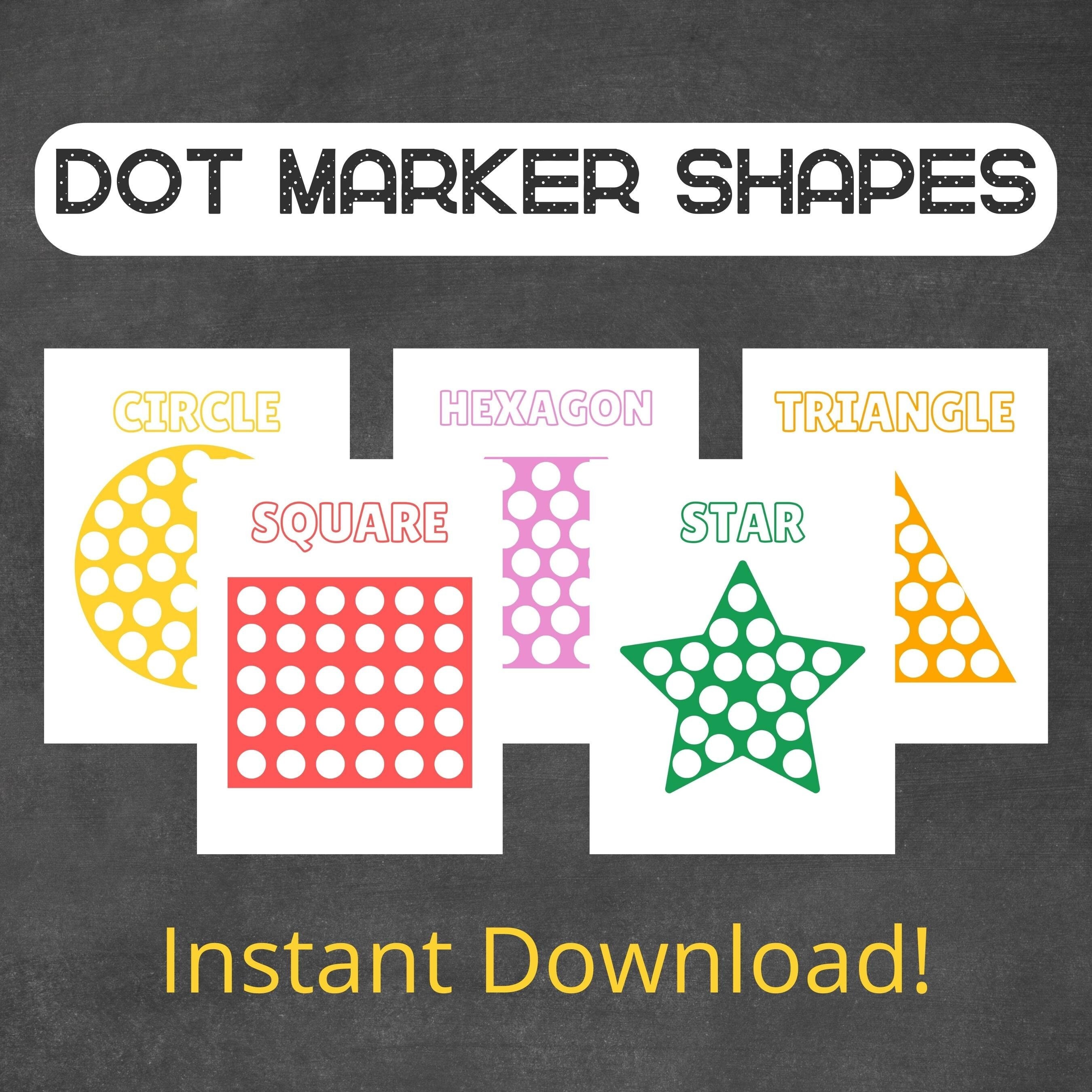Dot Marker Shapes, Printable Worksheets, Dot Printable, Do a Dot ...