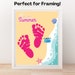 Summer Handprint Footprint Craft, Kids Keepsakes, Printable Handprint ...