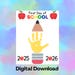 2025 First Day of School Handprint Craft, Kids Keepsakes, Printable ...