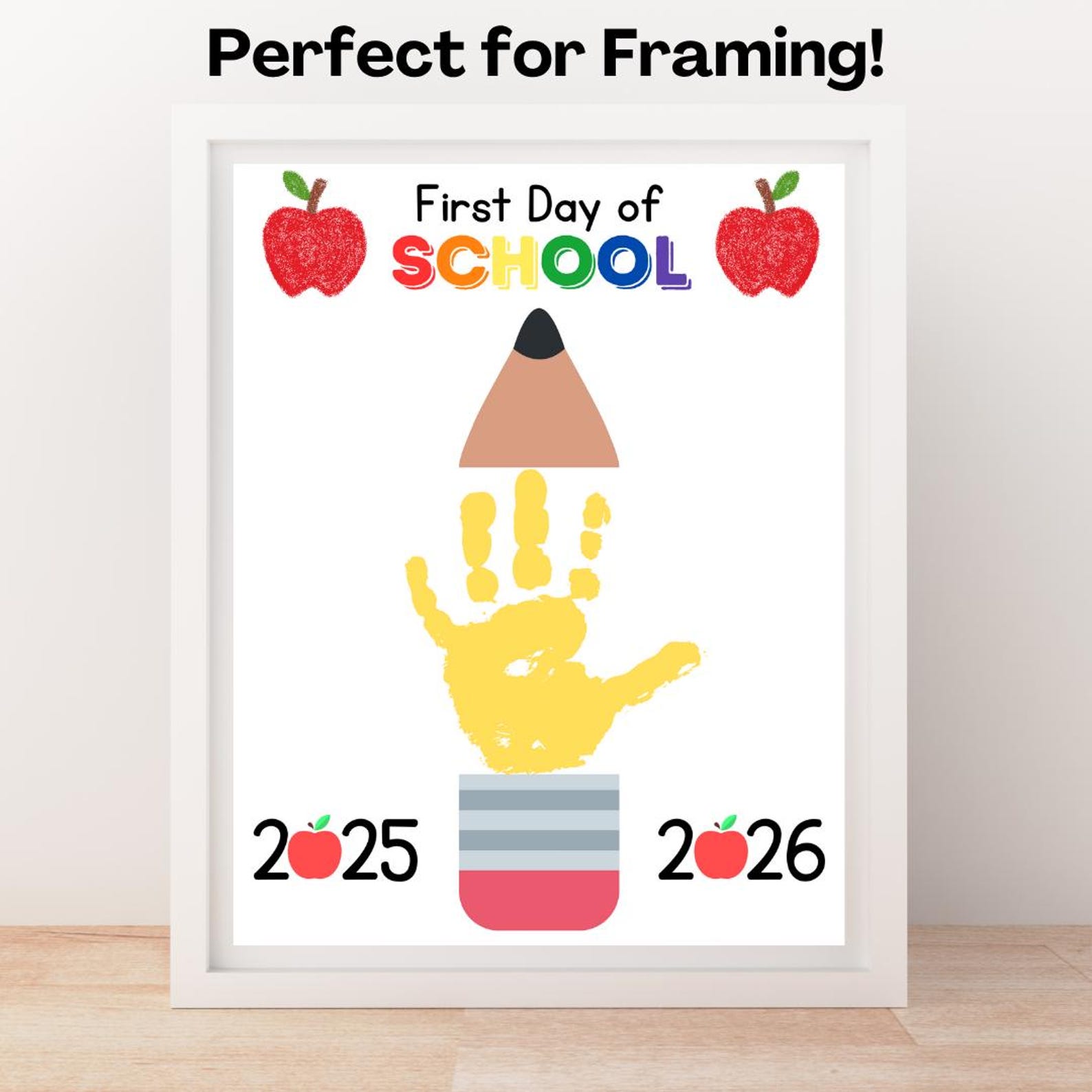 2025 First Day of School Handprint Craft, Kids Keepsakes, Printable ...