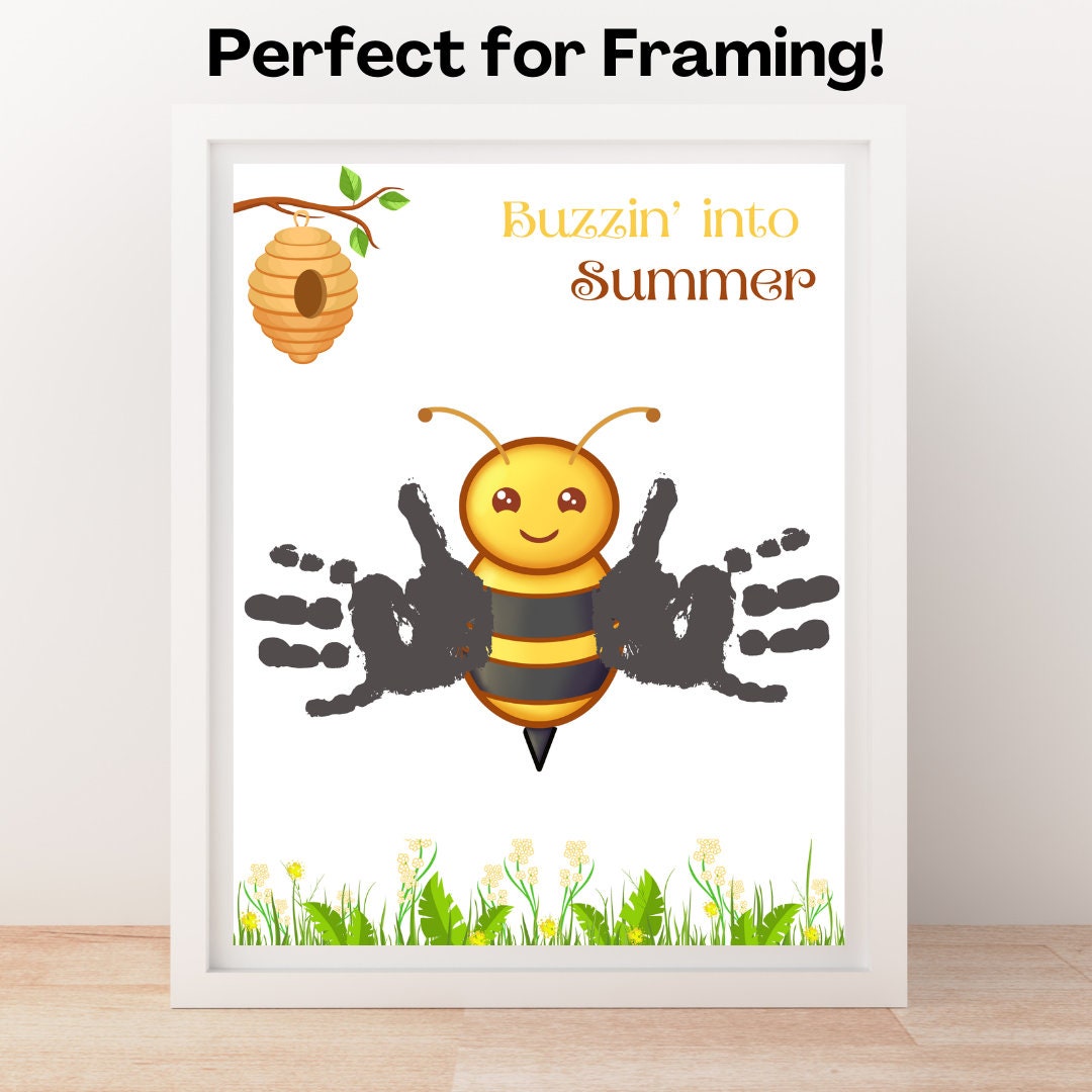Summer Handprint Footprint Craft, Kids Keepsakes, Printable Handprint ...