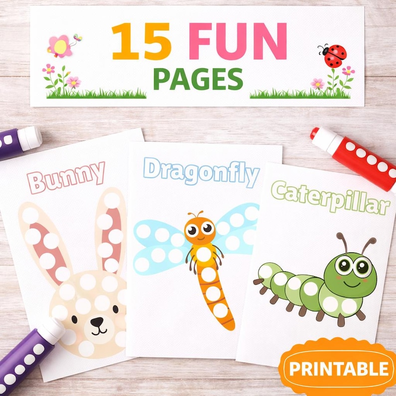 Spring Dot Marker Printables, Do A Dot Activity for Kids, Preschool ...