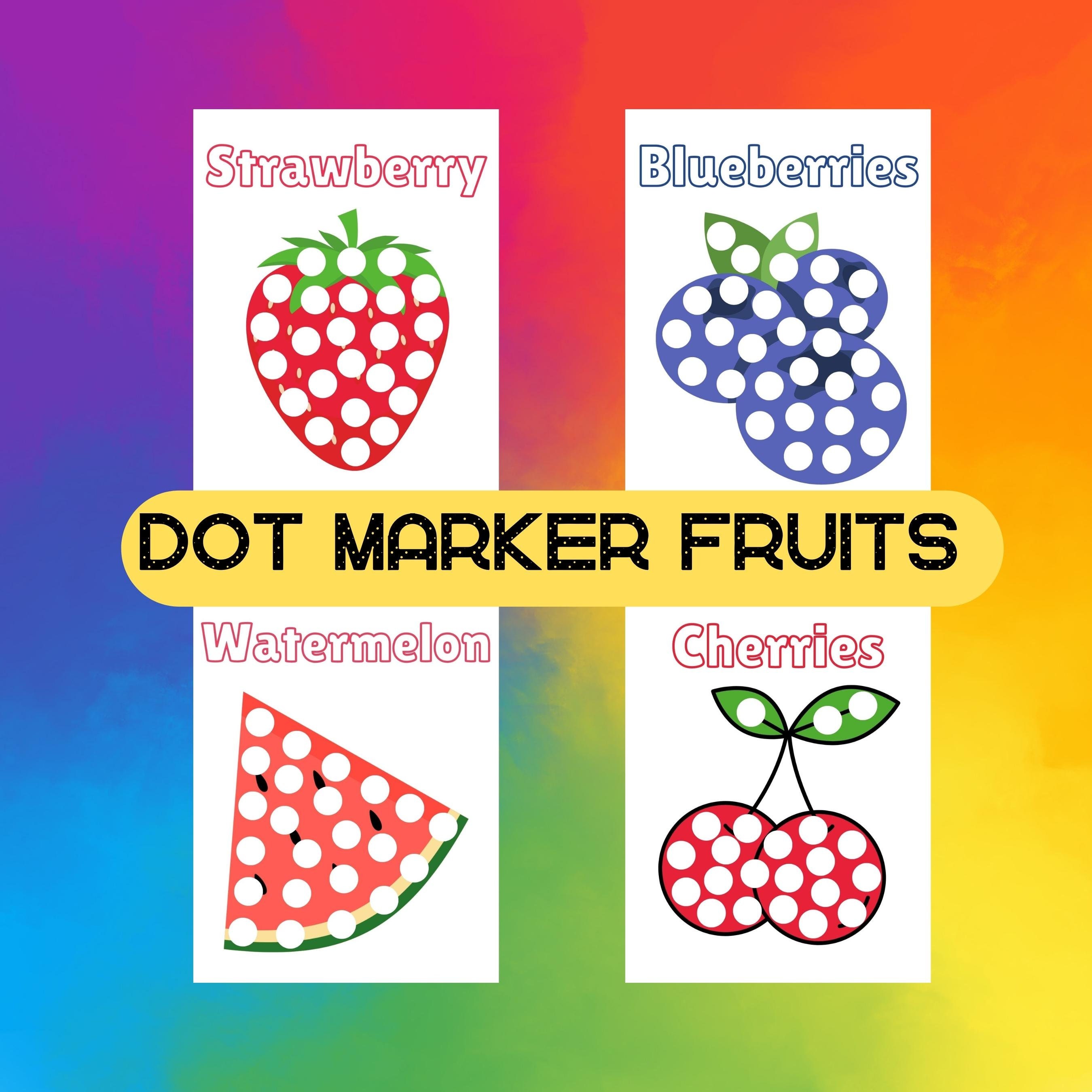 Dot Marker Fruits, Learning Fruits, Printable Worksheets, Dot Printable ...