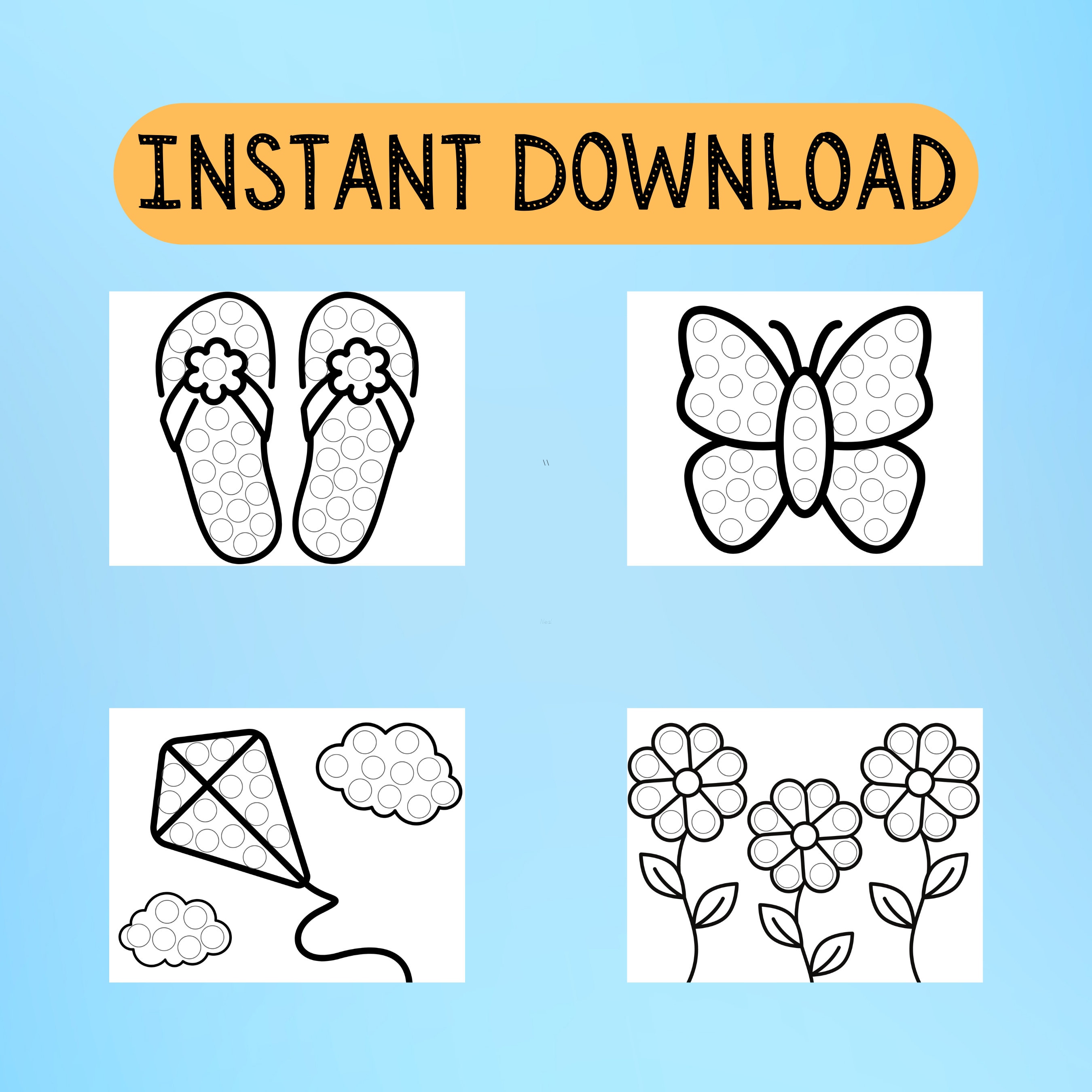 Summer Dot Marker, Summer, Printable Worksheets, Dot Printable, Do a ...