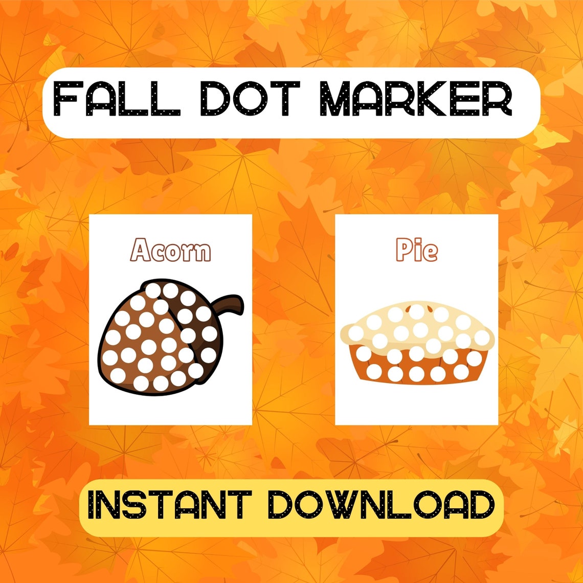 Fall Dot Marker, Autumn, Printable Worksheets, Dot Printable, Do a Dot ...