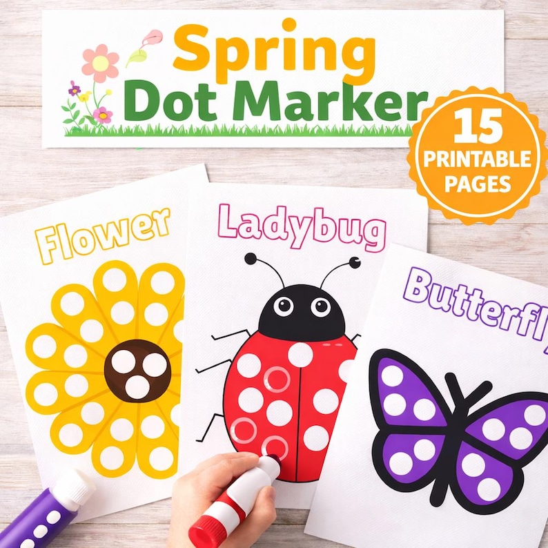 Spring Dot Marker Printables, Do A Dot Activity for Kids, Preschool ...