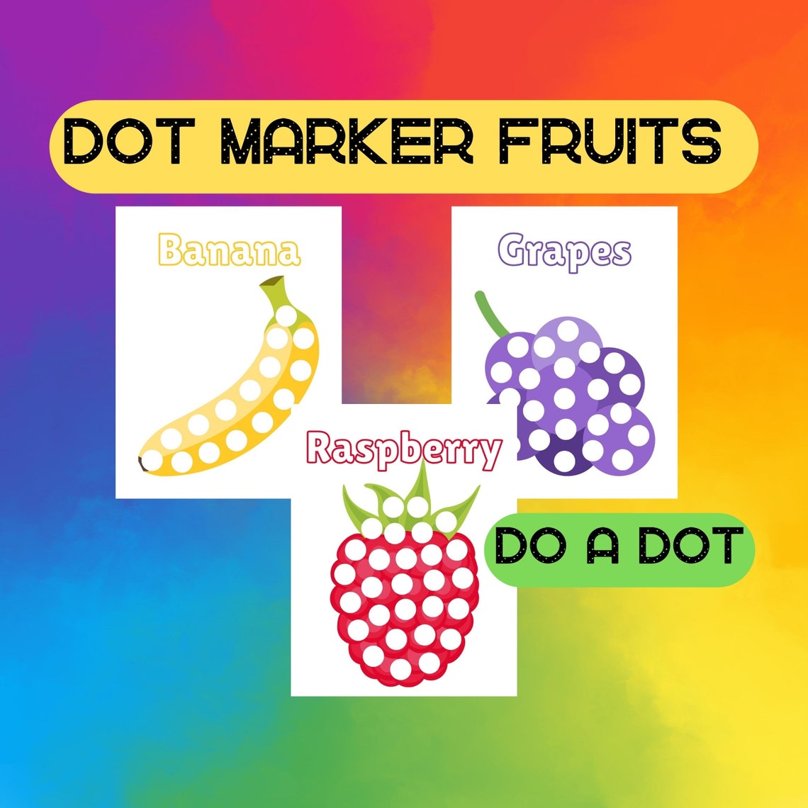 Dot Marker Fruits, Learning Fruits, Printable Worksheets, Dot Printable ...