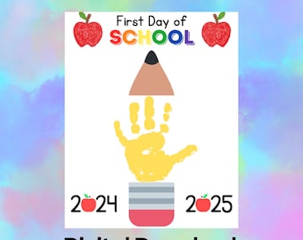 Summer Handprint Footprint Craft, Kids Keepsakes, Printable Handprint ...