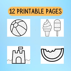 Summer Dot Marker, Summer, Printable Worksheets, Dot Printable, Do a ...