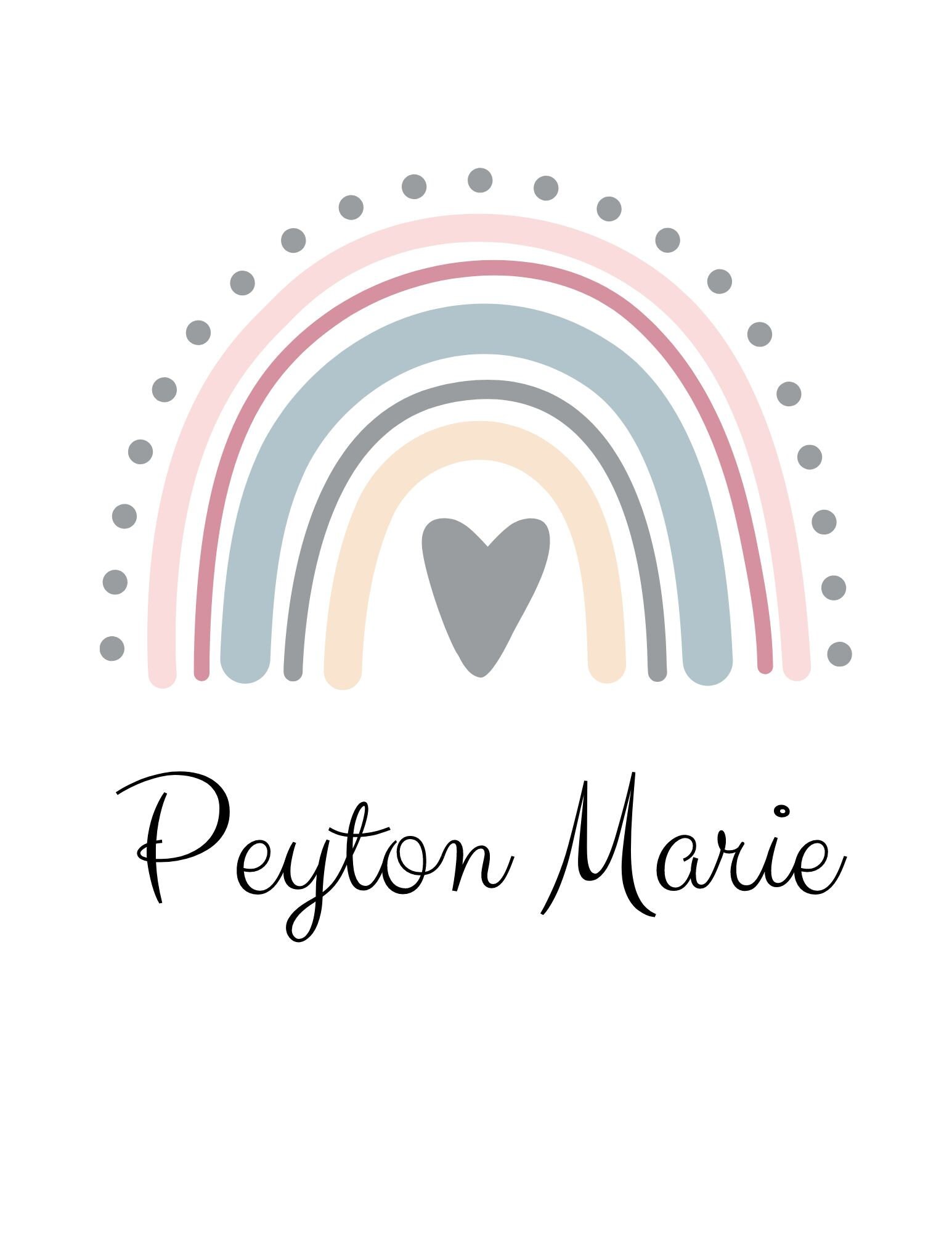 Personalized Rainbow Name Printable, Custom Name Print, Baby Name Print ...