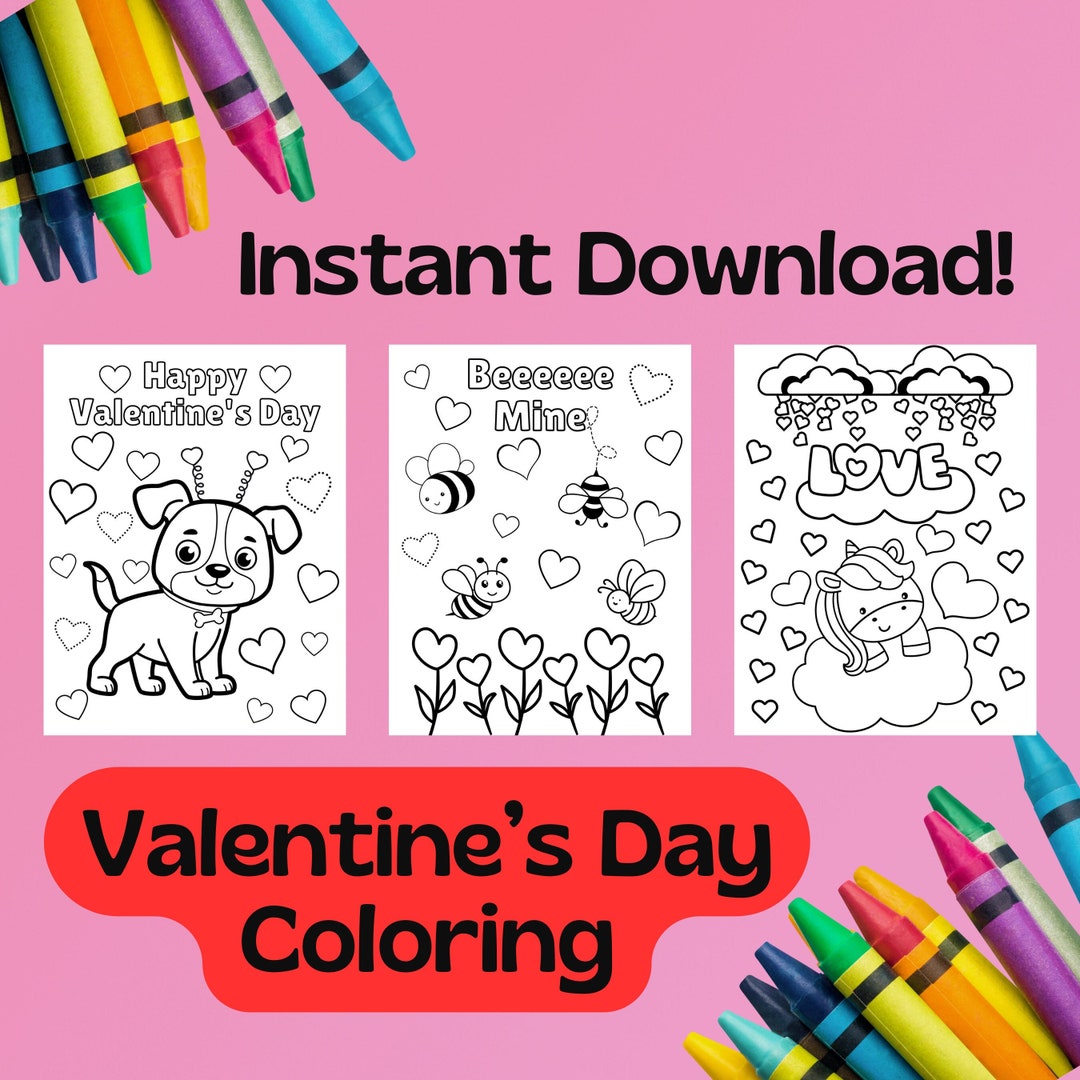 Valentine's Day Coloring - Kids Coloring - Valentine Coloring ...