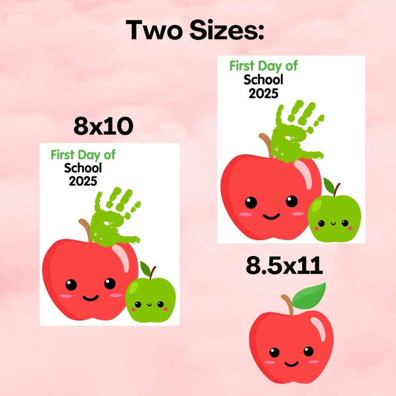 2025 First Day of School Handprint Craft, Kids Keepsakes, Printable ...