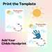 Summer Handprint Footprint Craft, Kids Keepsakes, Printable Handprint ...