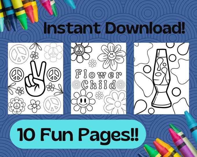 Groovy Retro Clip Art SVGS, Pngs, EPS, AI Files, Mellow Vibes Flower ...