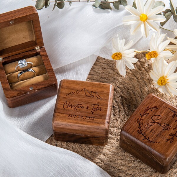Custom Wood Ring Box - Etsy