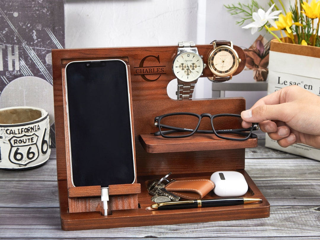 Personalized Docking Station,custom Wood Phone Docking Station,desk ...