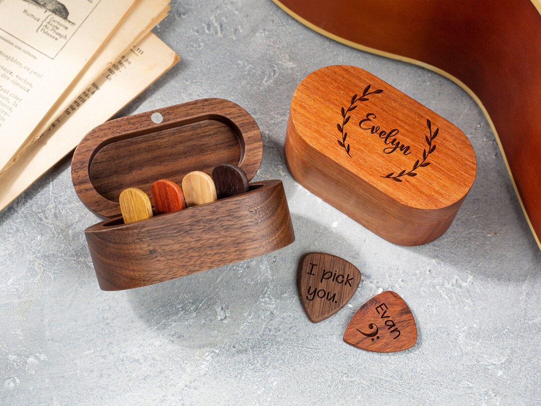 Engraved Wood Guitar Pick-custom Engraved Wooden Guitar - Etsy