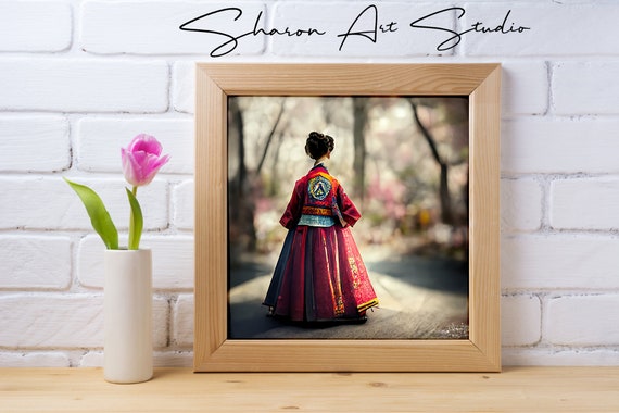Hanbok AI Art Korean Traditional Hanbok Printable Wall Art - Etsy