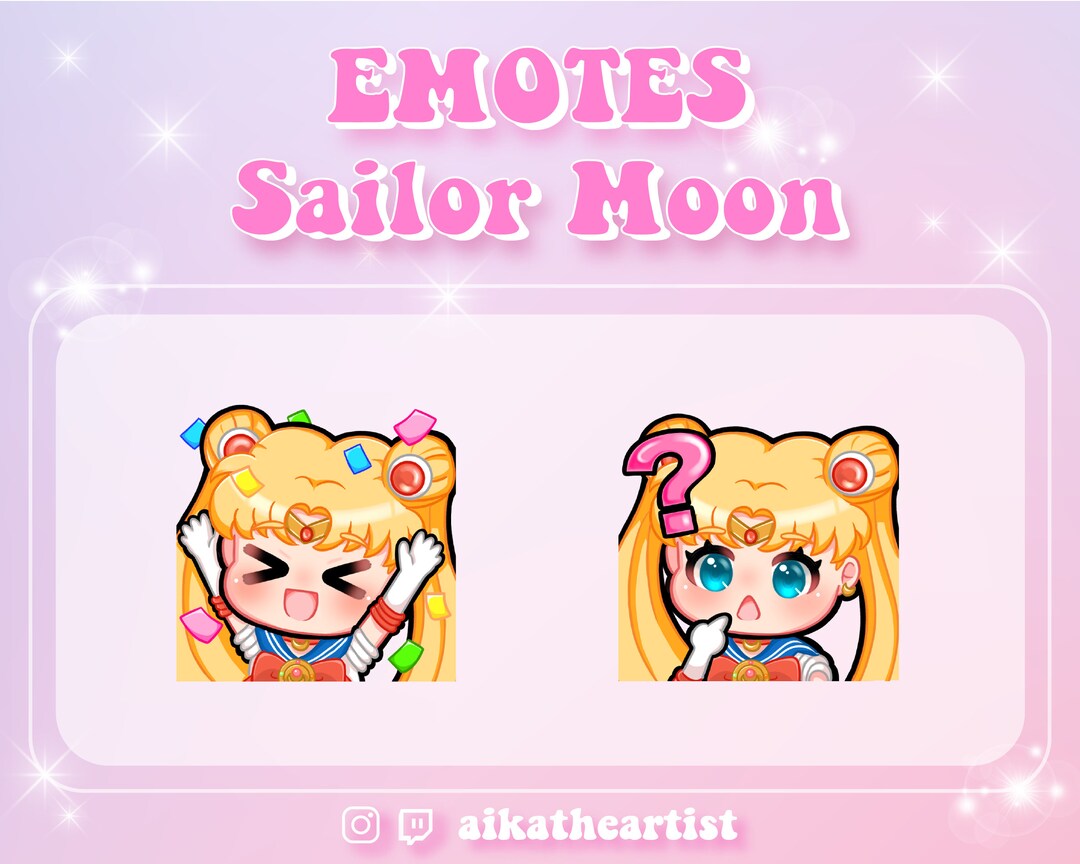 Cute Sailor Moon Emotes for Twitch and Discord - Etsy Australia