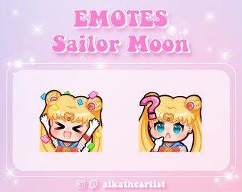Cute Sailor Moon Emotes for Twitch and Discord - Etsy