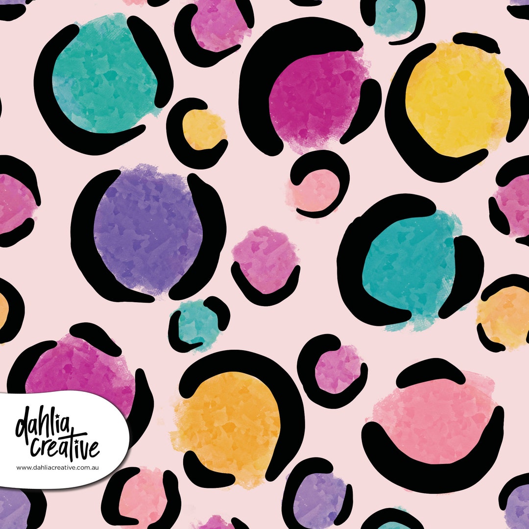 Pretty Leopard Seamless Repeating Pattern Fabric Design Digital Paper ...