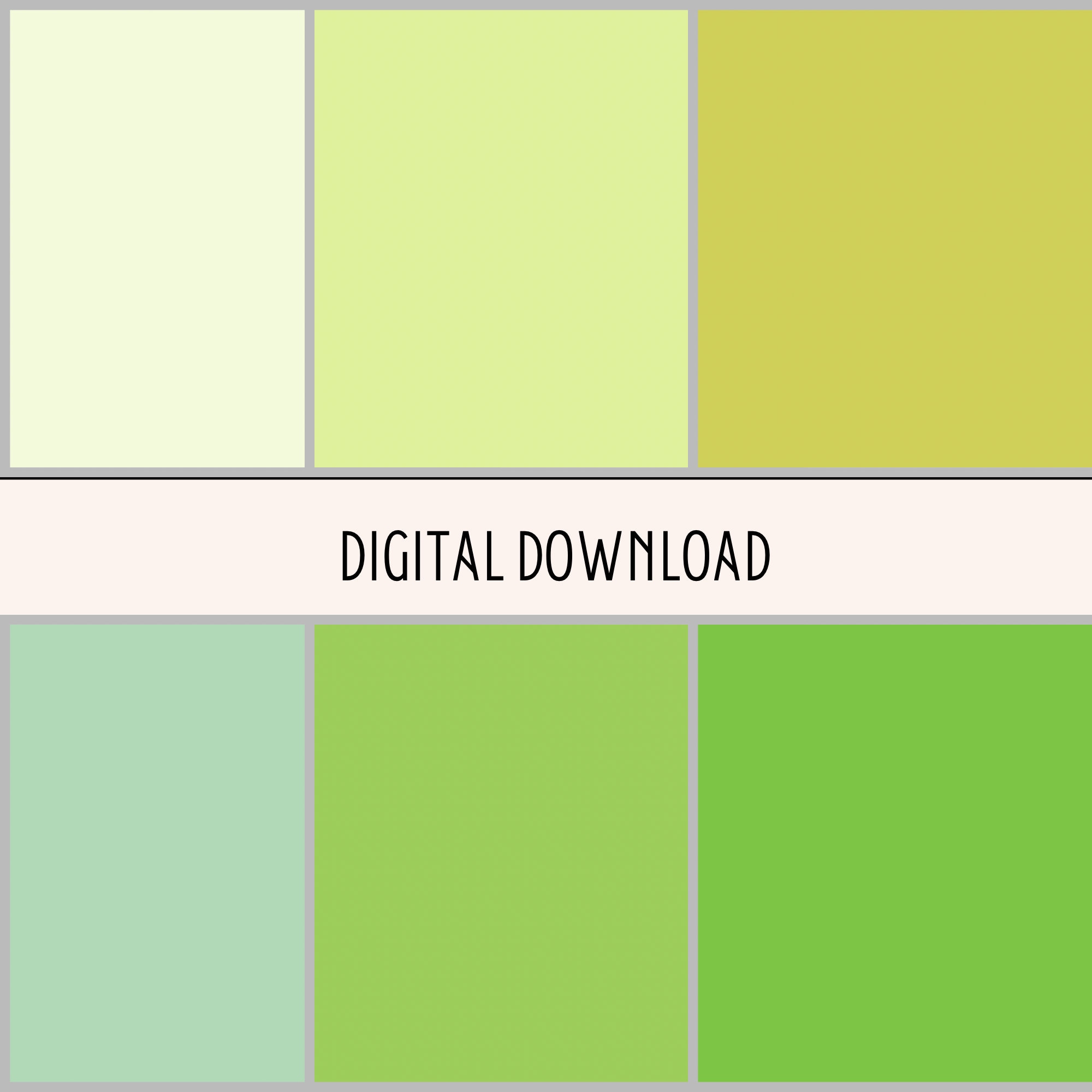 Green Digital Paper Bundle, Shades of Green Digital Paper, PNG Paper ...