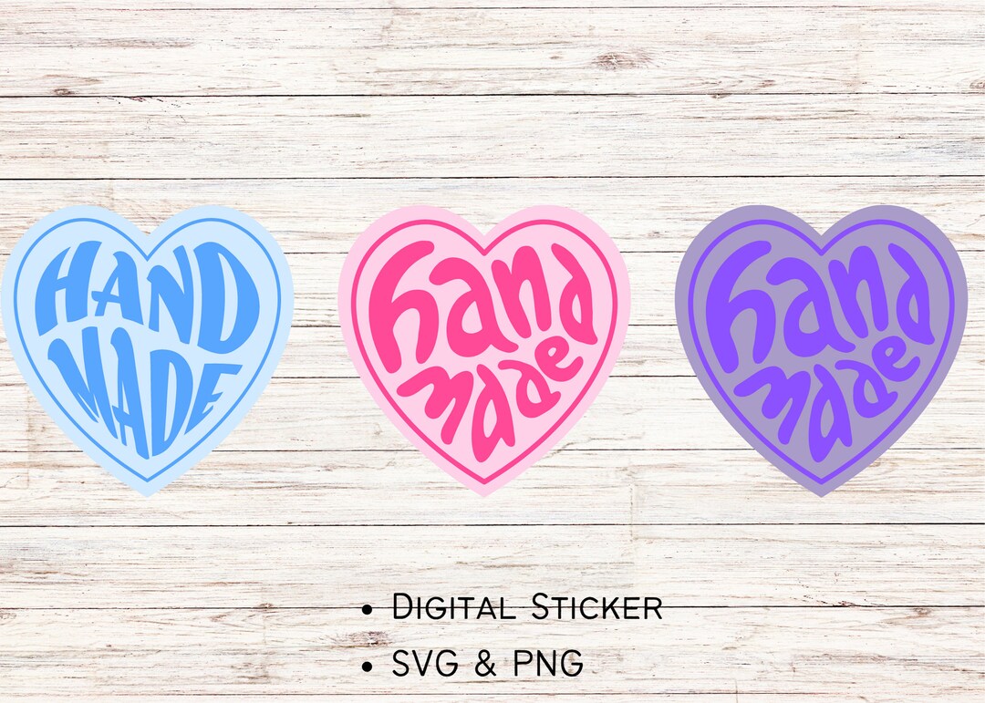 Handmade Sticker Set, SVG Digital Download, Stickers for Small Business ...