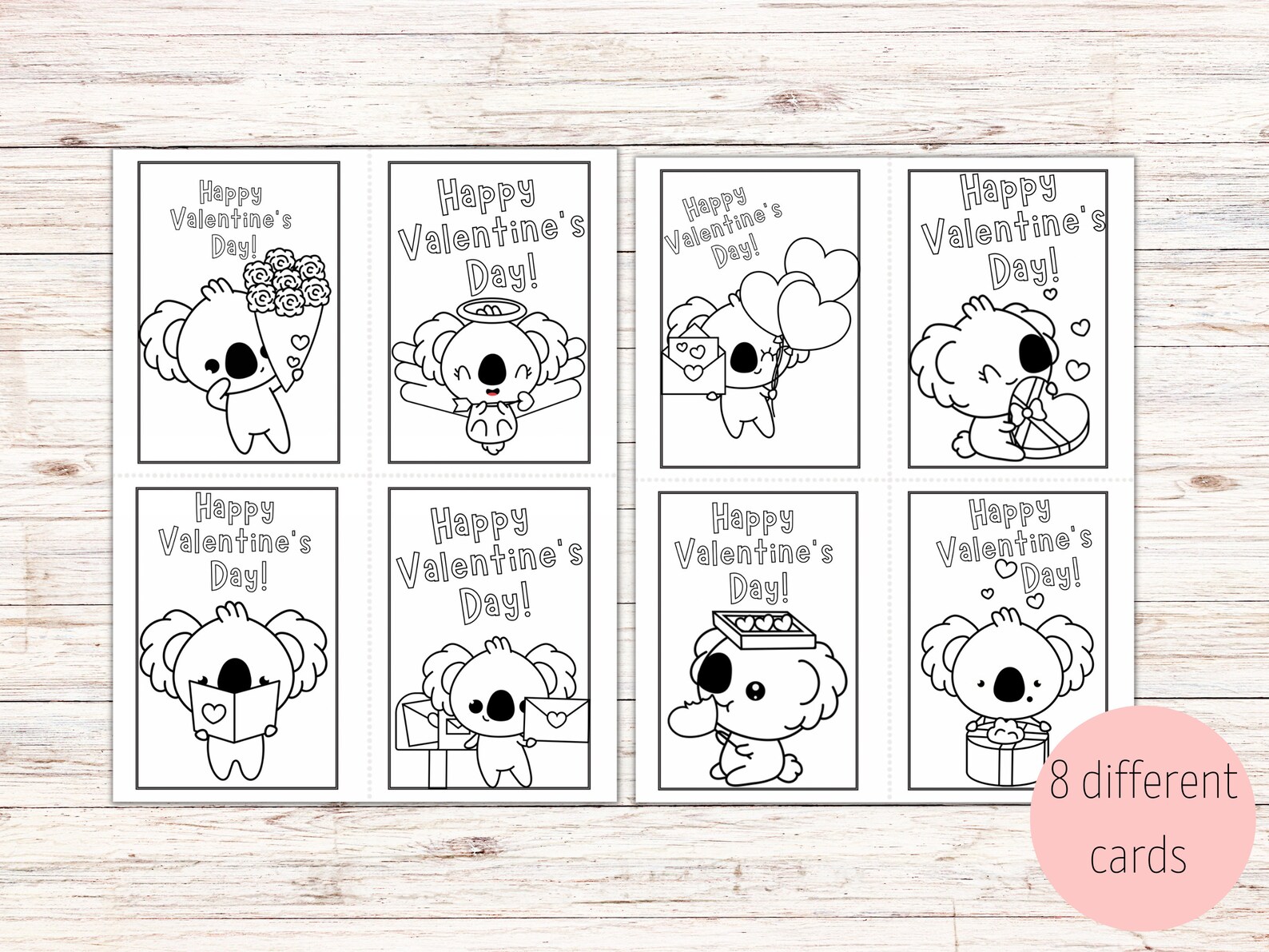 Koala Valentine Cards for Kids, Kids Valentine Cards, Animal Valentine ...