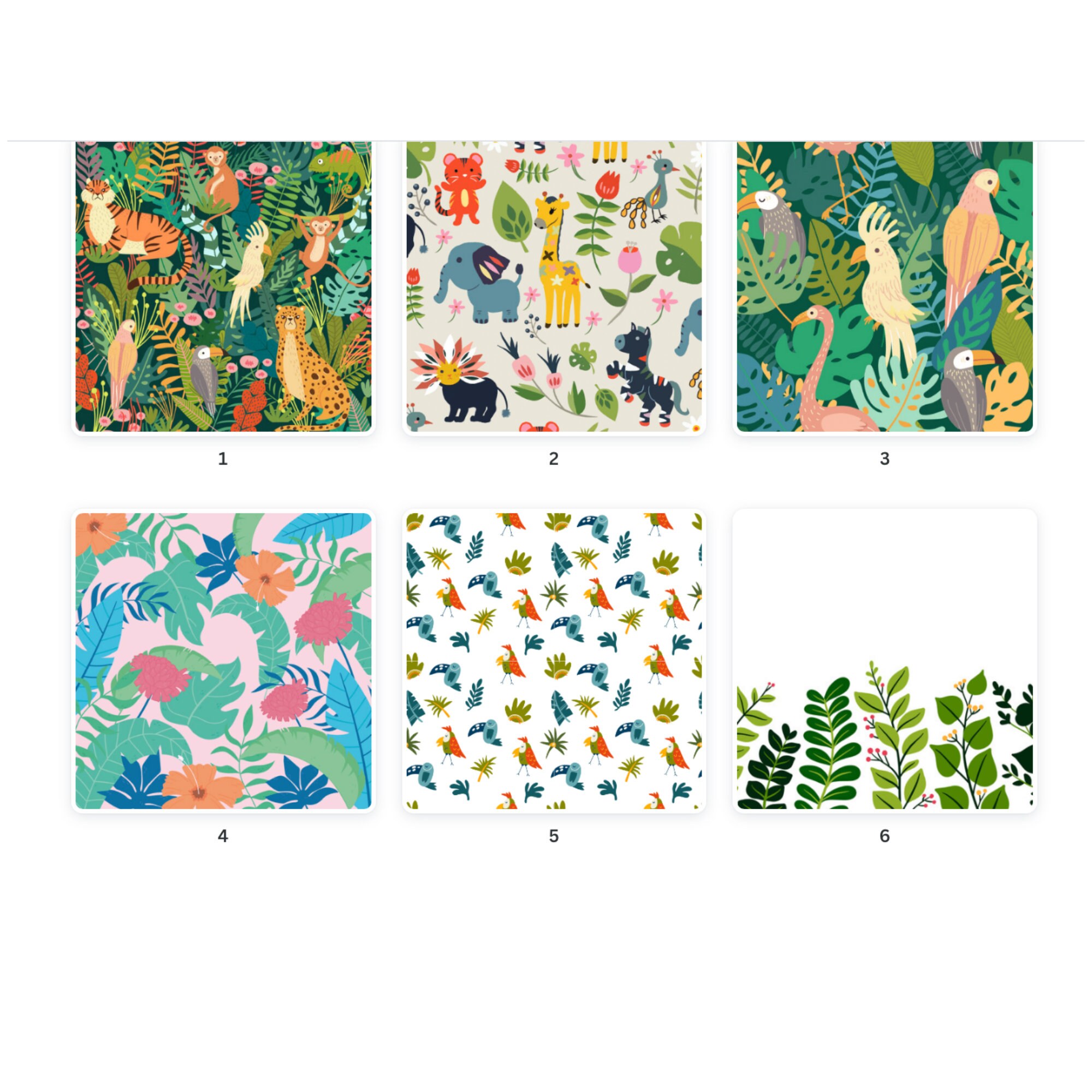 Cute Jungle Themed Digital Paper Bundle, 12 by 12 Scrapbooking Paper ...