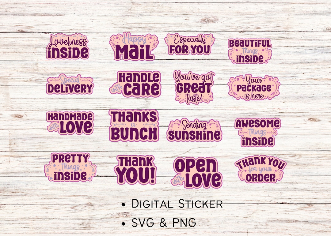 Small Business Sticker Bundle, SVG Digital Download, Stickers for Small ...