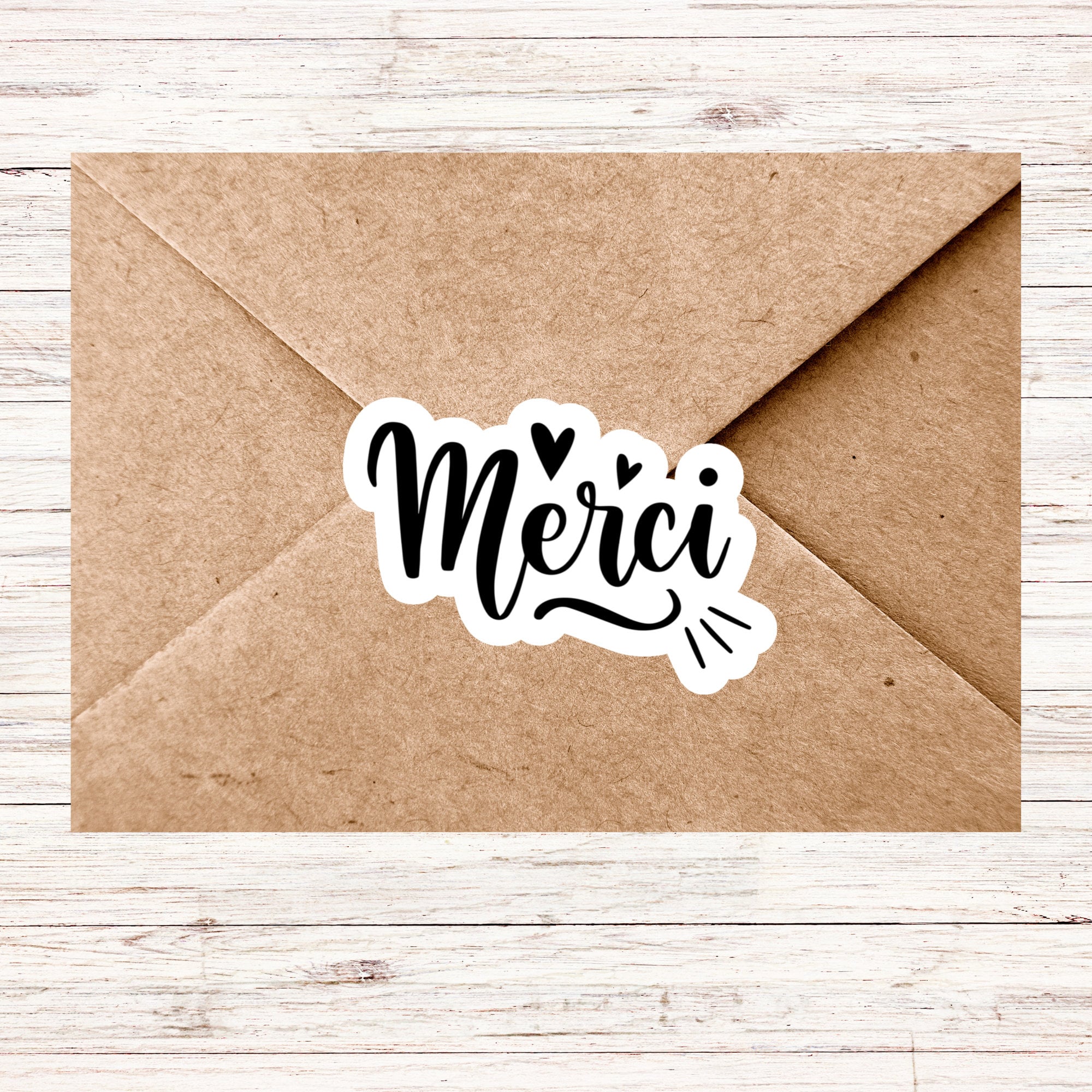 Thank You Sticker SVG, Thank You Stickers, Merci Sticker, Sticker for ...