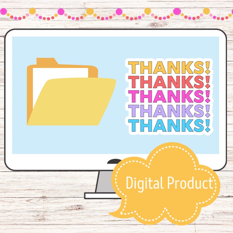 Colorful Thank You Sticker SVG, Thank You Stickers, Thanks Sticker ...