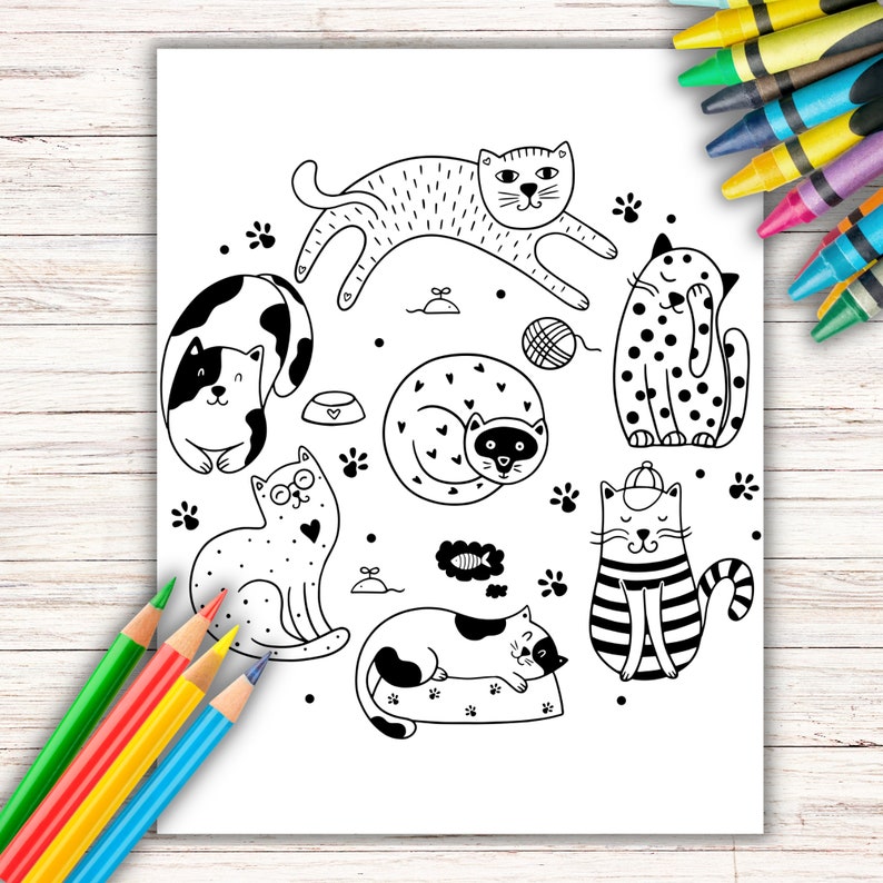 Cat Doodle Pages, Cat Coloring Pages, Coloring Pages, Coloring Pages ...