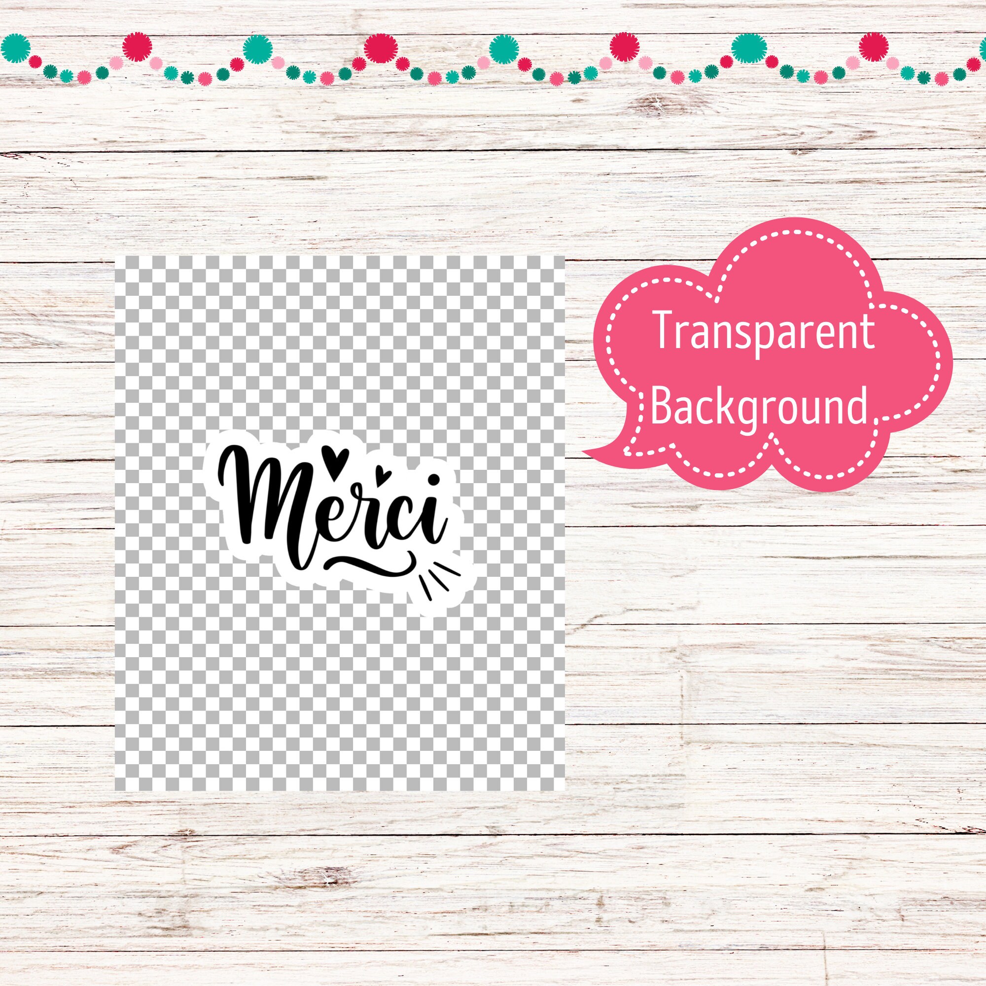 Thank You Sticker SVG Thank You Stickers Merci Sticker - Etsy