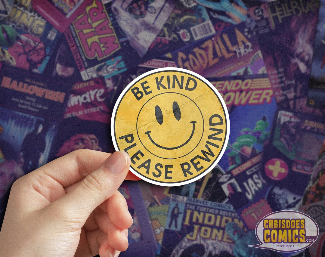 Be Kind Please Rewind Retro Vintage VHS Vinyl Sticker Decal - Etsy