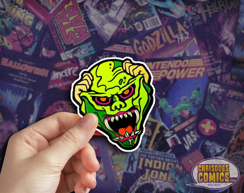 Retro Horror Stickers: 90s Dummy, Monster Vinyl Decal - Etsy