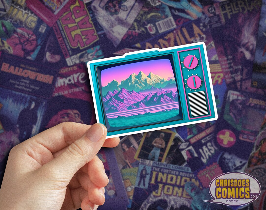 TV Television Outrun Synthwave Vaporwave 80s Retro Decal Arcade Vinyl ...