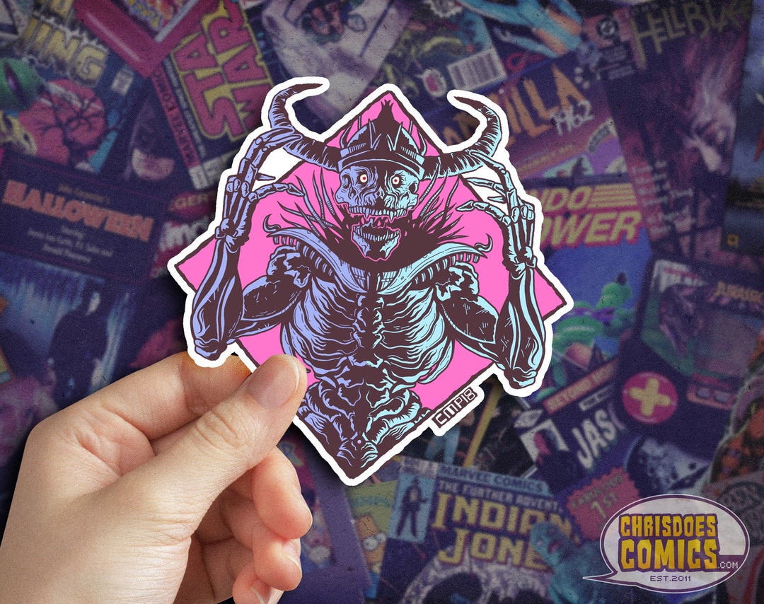 Damned King Sticker, Horror Sticker, Horror Car Sticker, Monster ...