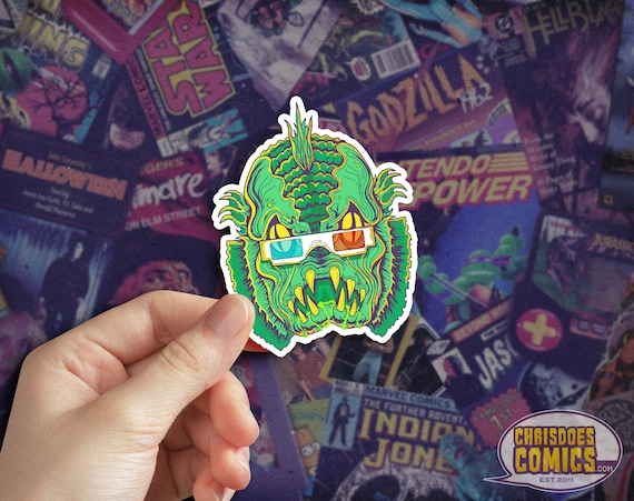Swamp Creature Sticker Horror Sticker Horror Car Sticker - Etsy